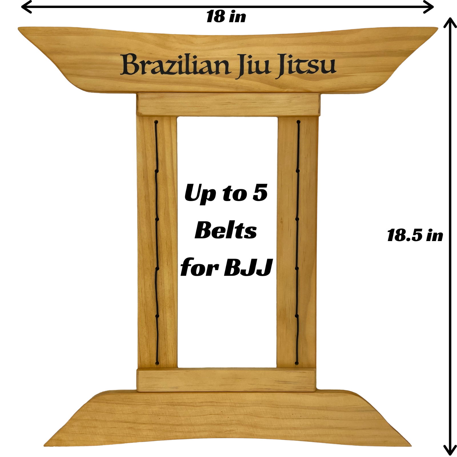 Brazilian Jiu Jitsu Belt Display | BJJ Belt Rack for 5 Belts Plus Meda ...