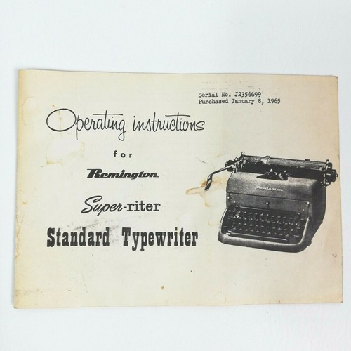 1953 Remington Super-Riter on the Typewriter Database