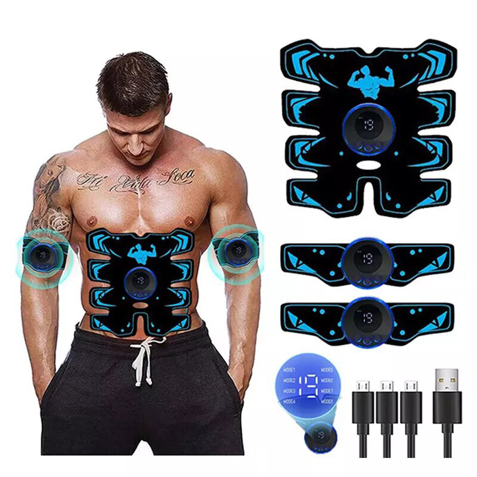 Glomia X Abs Stimulator 2025 - Abs + Gel Pads ultimate abs 360 ...