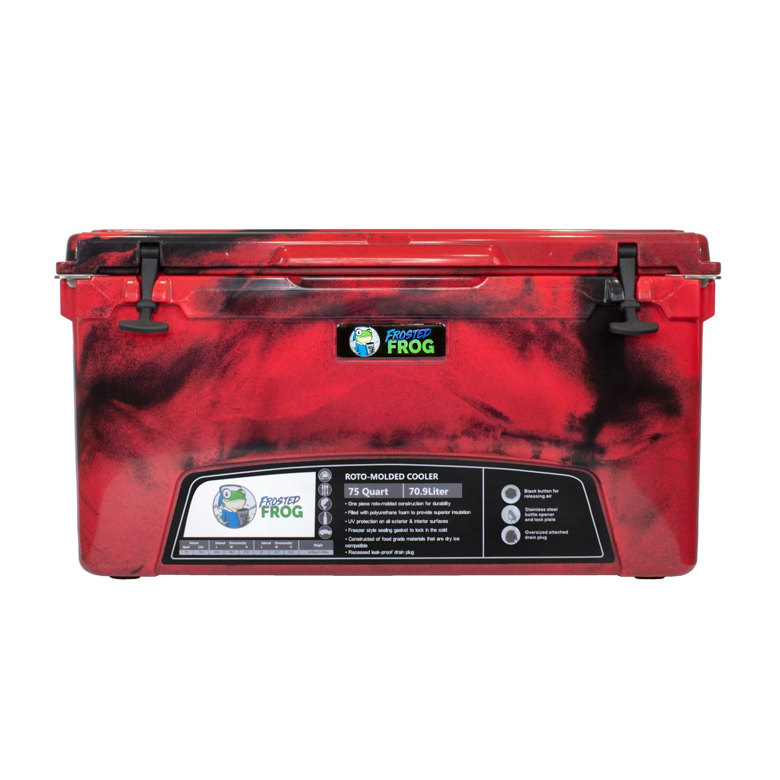 Heavy Duty Ice | Frosted Frog Red Camo 75 Quart Cooler