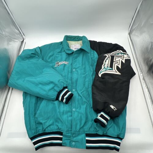 VINTAGE 90s STARTER MLB FLORIDA MARLINS PUFFER JACKET SIZE L VINTAGE 90s STARTER MLB FLORIDA MARLINS PUFFER JACKET SIZE L