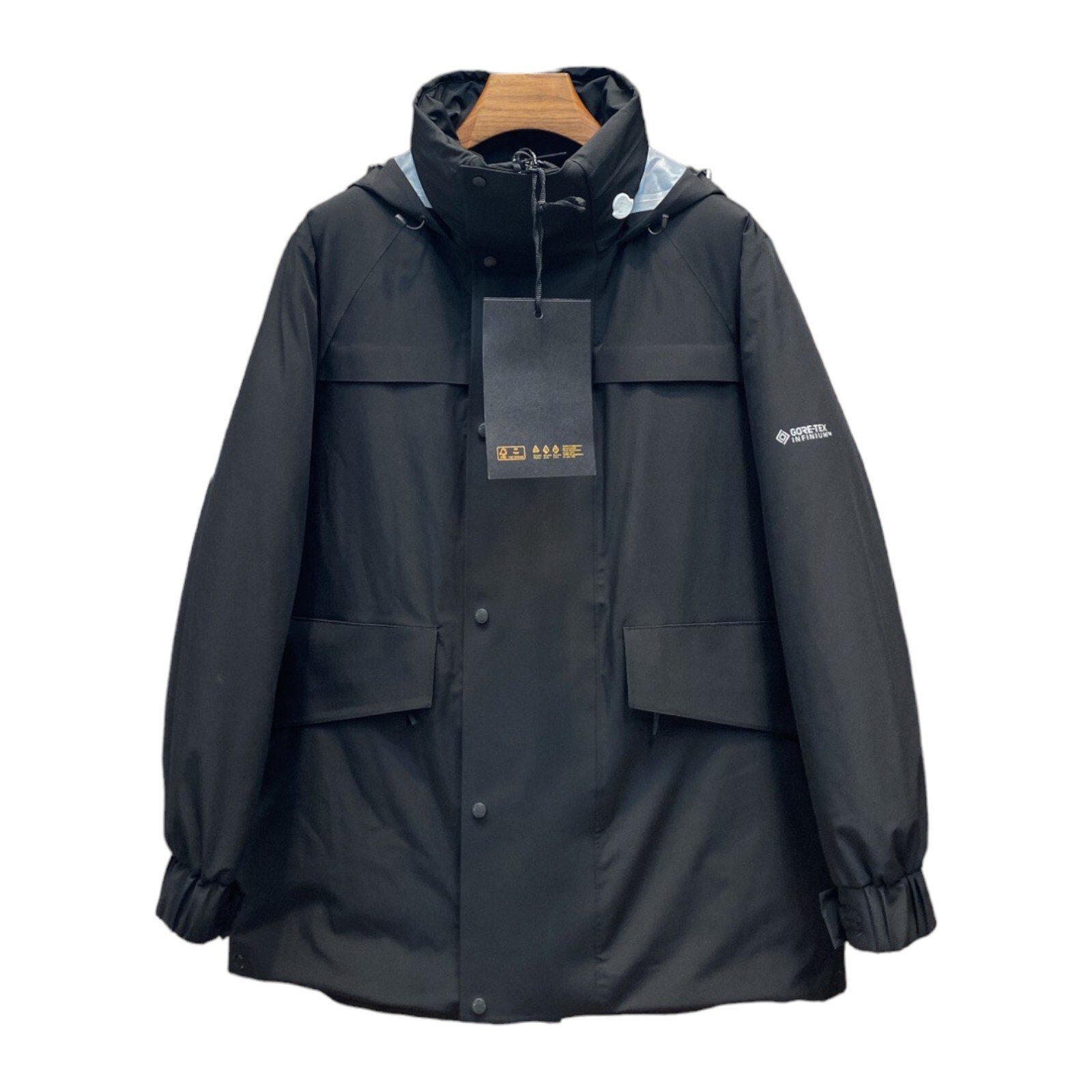 Men's Moncler Black HYKE Gore Tex Infinium Jacket Coat FW Men's Moncler Black HYKE Gore Tex Infinium Jacket Coat FW