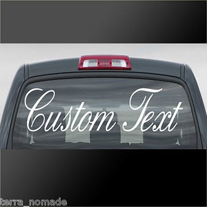 Custom Text Sticker Personalised Lettering Name Car Van Windscreen ...