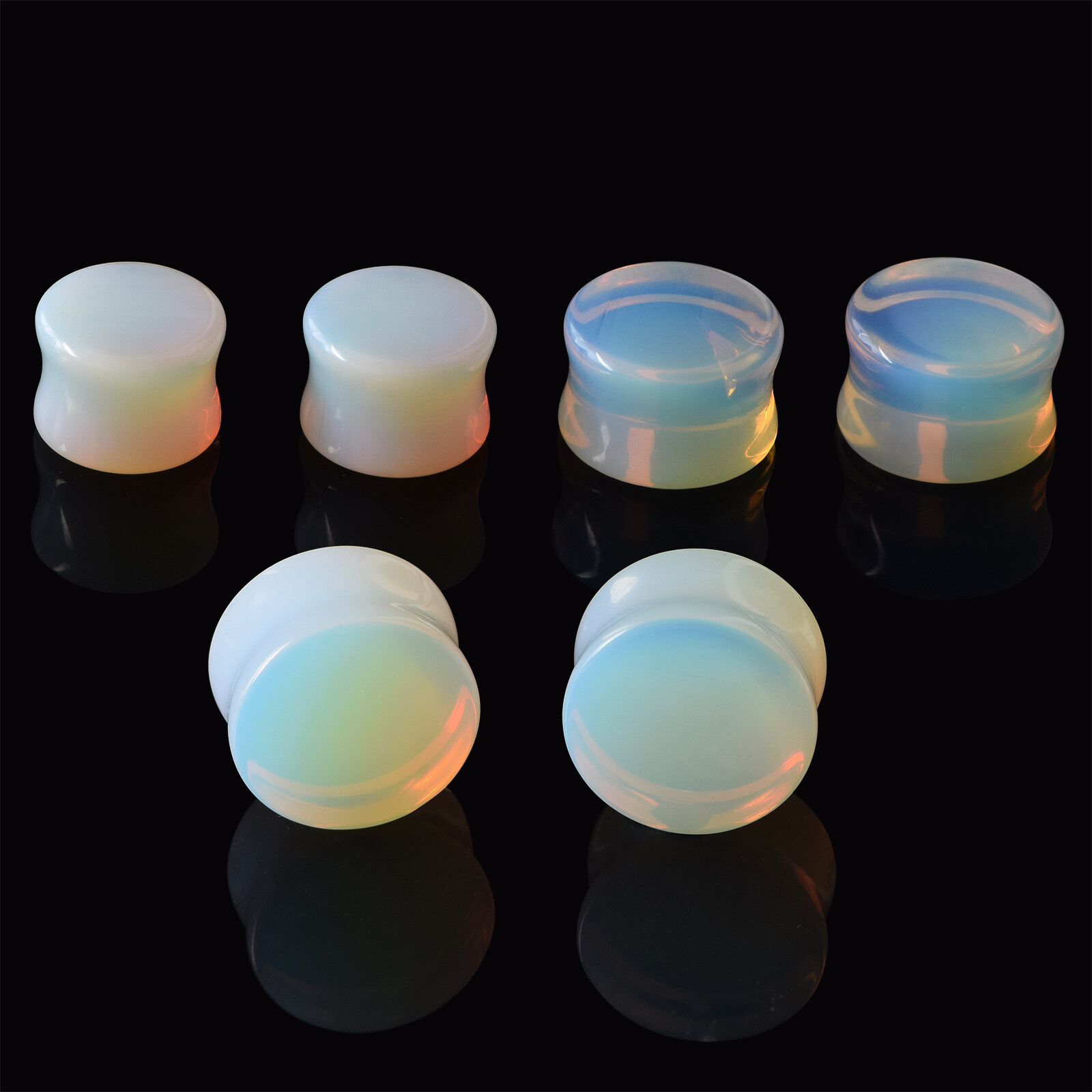 Natural Stone Ear Plugs Ear Gauges Double Flares Flesh Tunnels Saddle ...