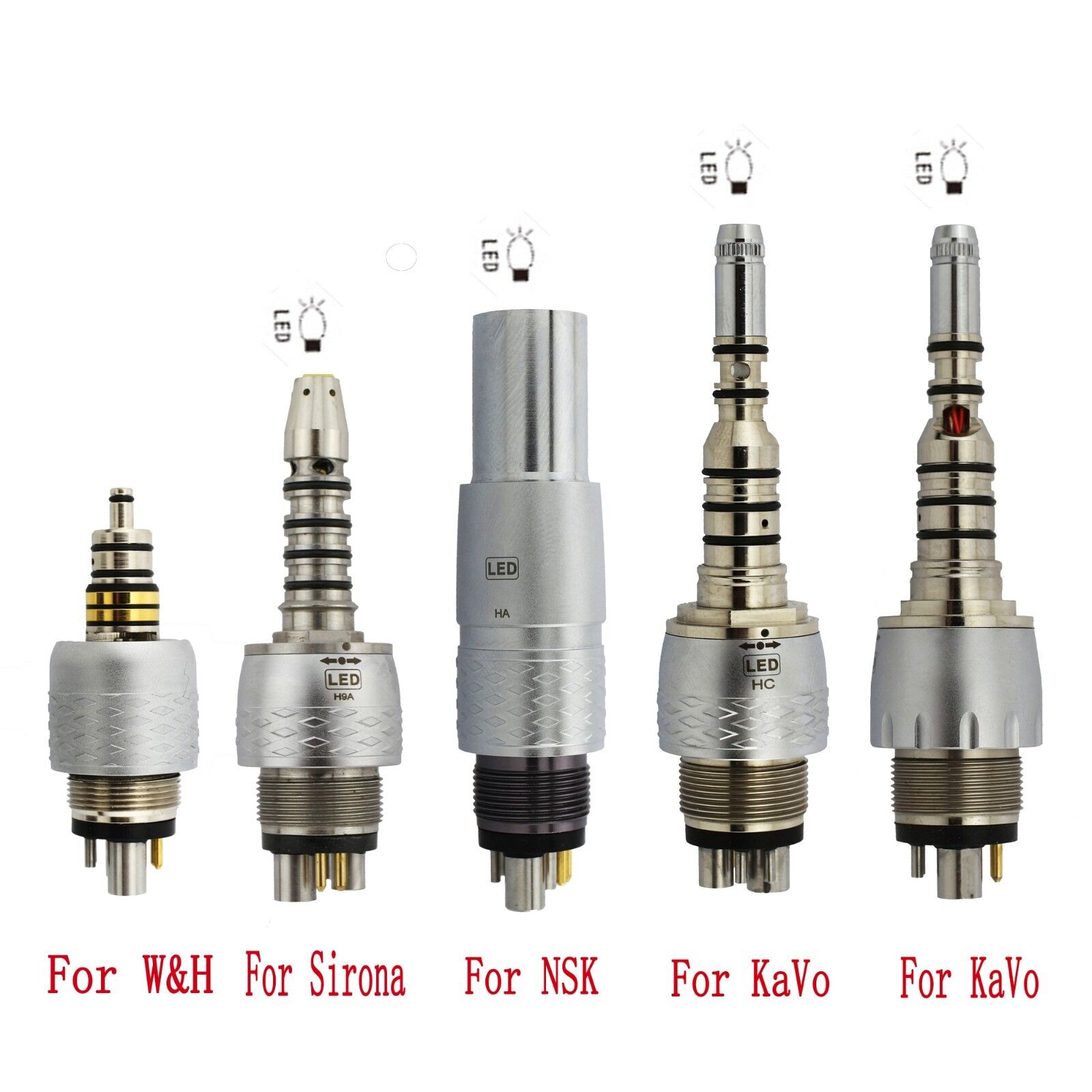 Dental LED Quick Coupler Coupling fit KAVO NSK Sirona W&H Fiber Optic ... Dental LED Quick Coupler Coupling fit KAVO NSK Sirona W&H Fiber Optic ...