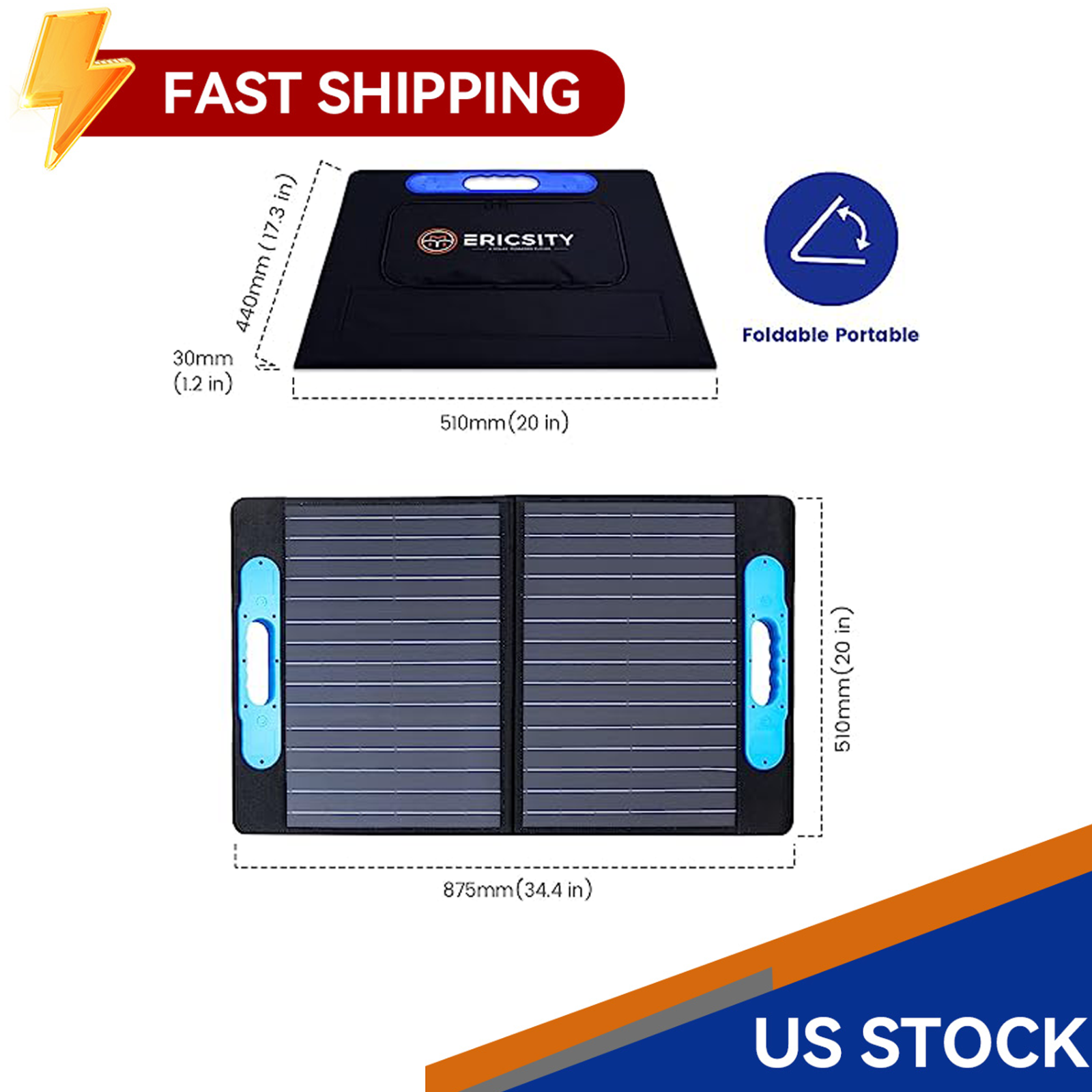 60W Portable Solar Panel Power station for Outdoor