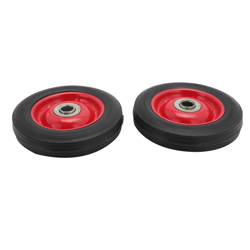 2pcs 6" Solid Rubber Sack Truck Wheel Tyre Heavy Duty Wheel Trolly 16mm ...