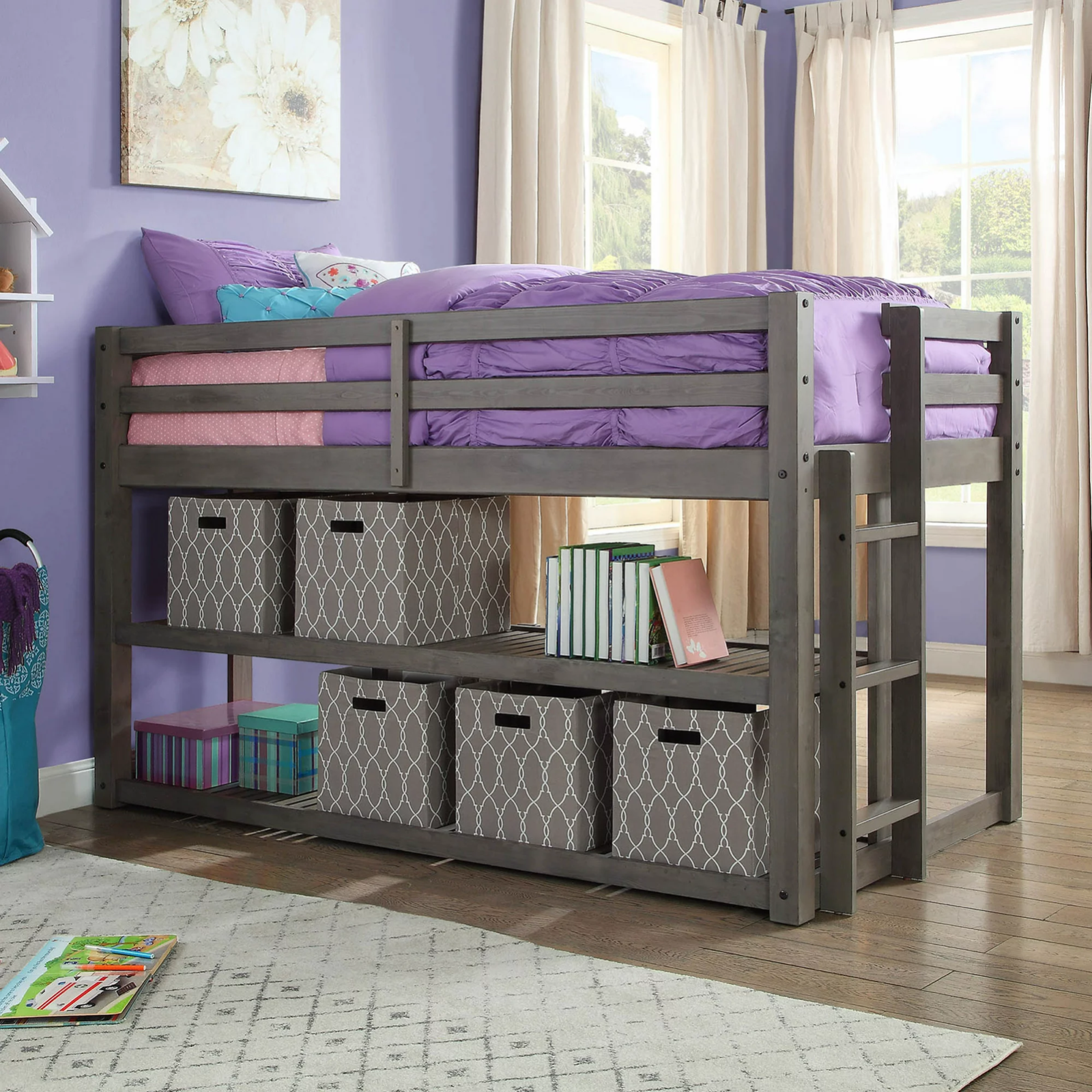 BETTER HOMES GARDENS Greer Twin Loft Storage Bed eBay