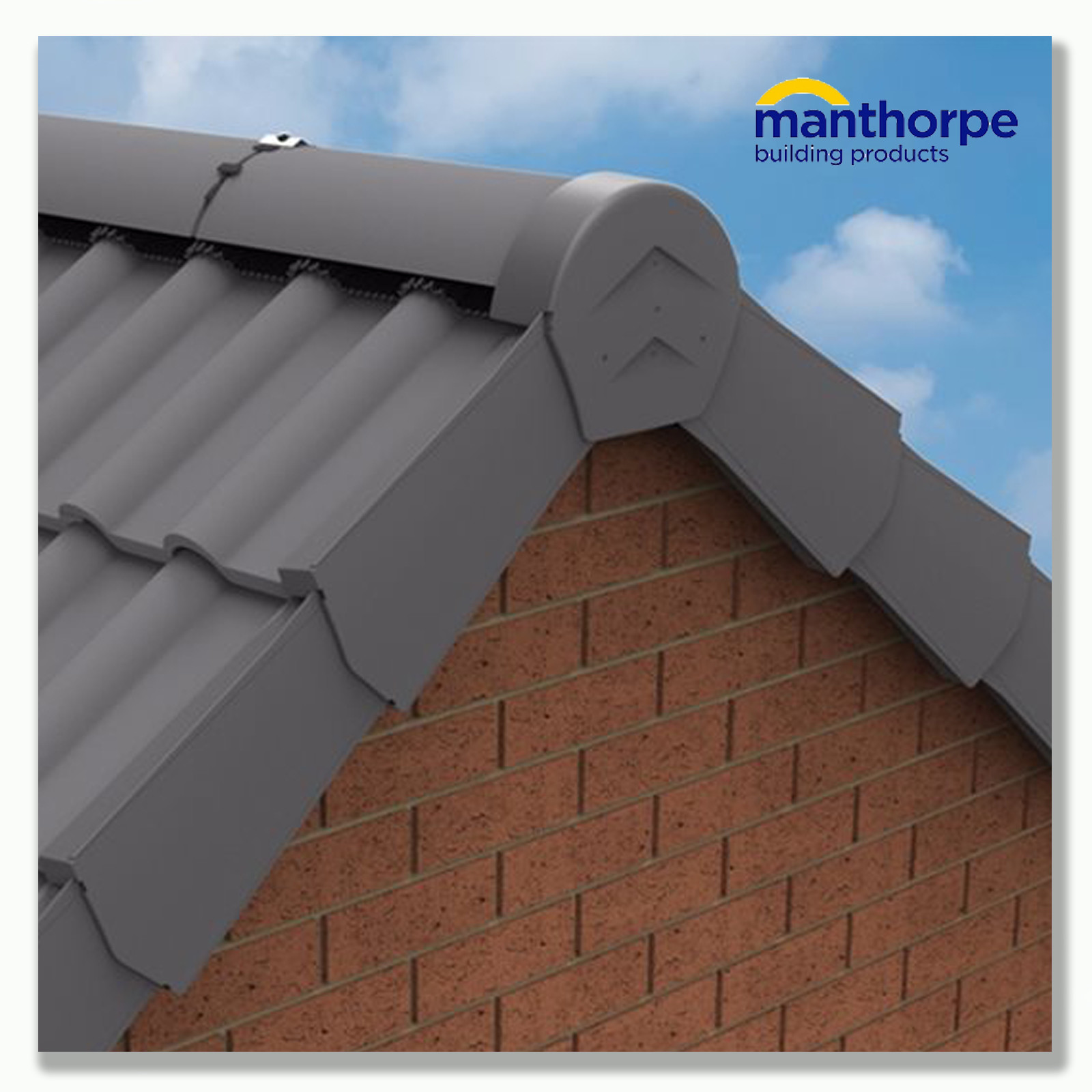 DRY VERGE | MANTHORPE | GABLE APEX ROOF TILE PLASTIC END CAP | eBay