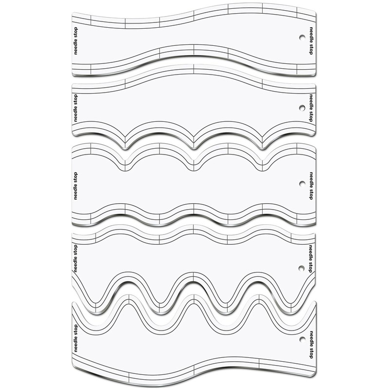 Acrylic Wave Ruler, Clear Sewing Rulers, DIY Sewing Tools, Quilt Rulerの ...