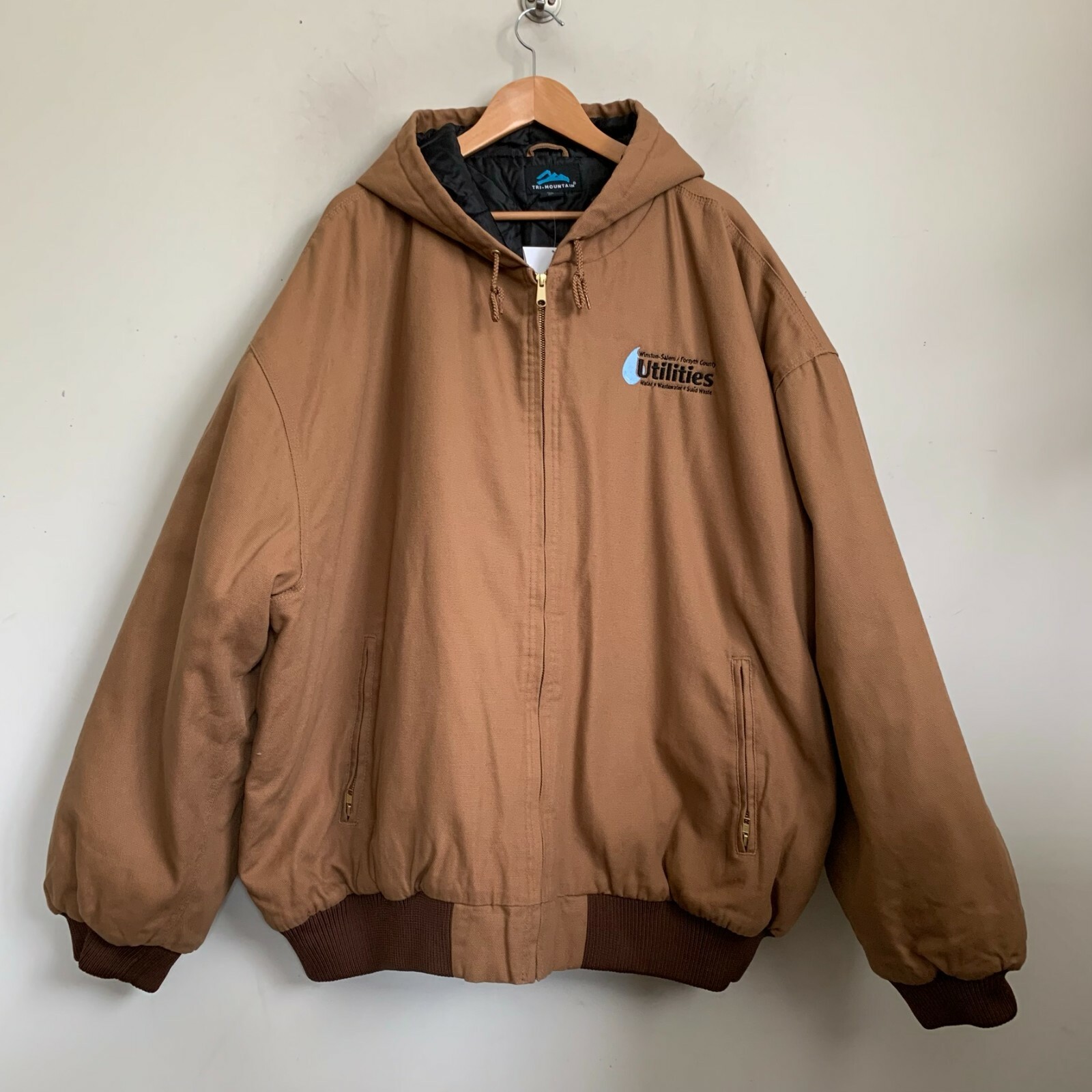 Tri Mountain Jacket Camel Timberline Heavyweight Hood Zip Tri Mountain Jacket Camel Timberline Heavyweight Hood Zip
