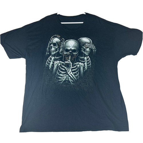 Vintage Y2K Skull Skeleton T-Shirt Size 3XL Grunge Skulls Vintage Y2K Skull Skeleton T-Shirt Size 3XL Grunge Skulls