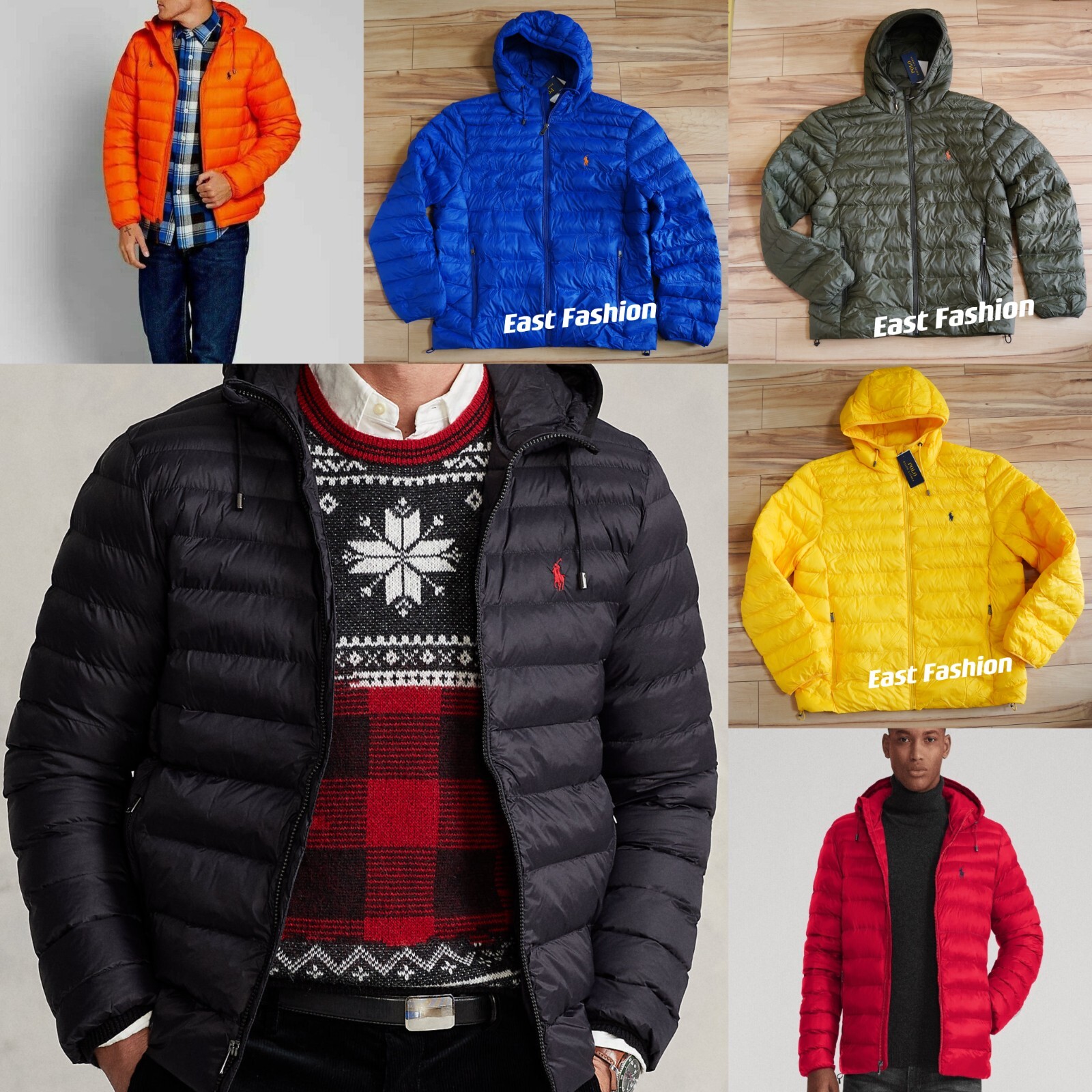 Polo Ralph Lauren Men's Packable Hooded Puffer Jacket ALL Polo Ralph Lauren Men's Packable Hooded Puffer Jacket ALL