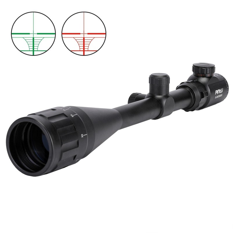 Mil Dot Rifle Scope Pinty 6-24X50 Adjustable Objectives Illuminated Ra ...