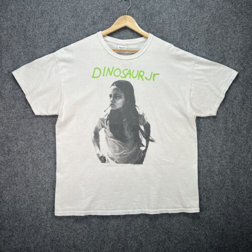 Vintage Dinosaur Jr Shirt Mens XL White Band 90s 1991 Green Vintage Dinosaur Jr Shirt Mens XL White Band 90s 1991 Green