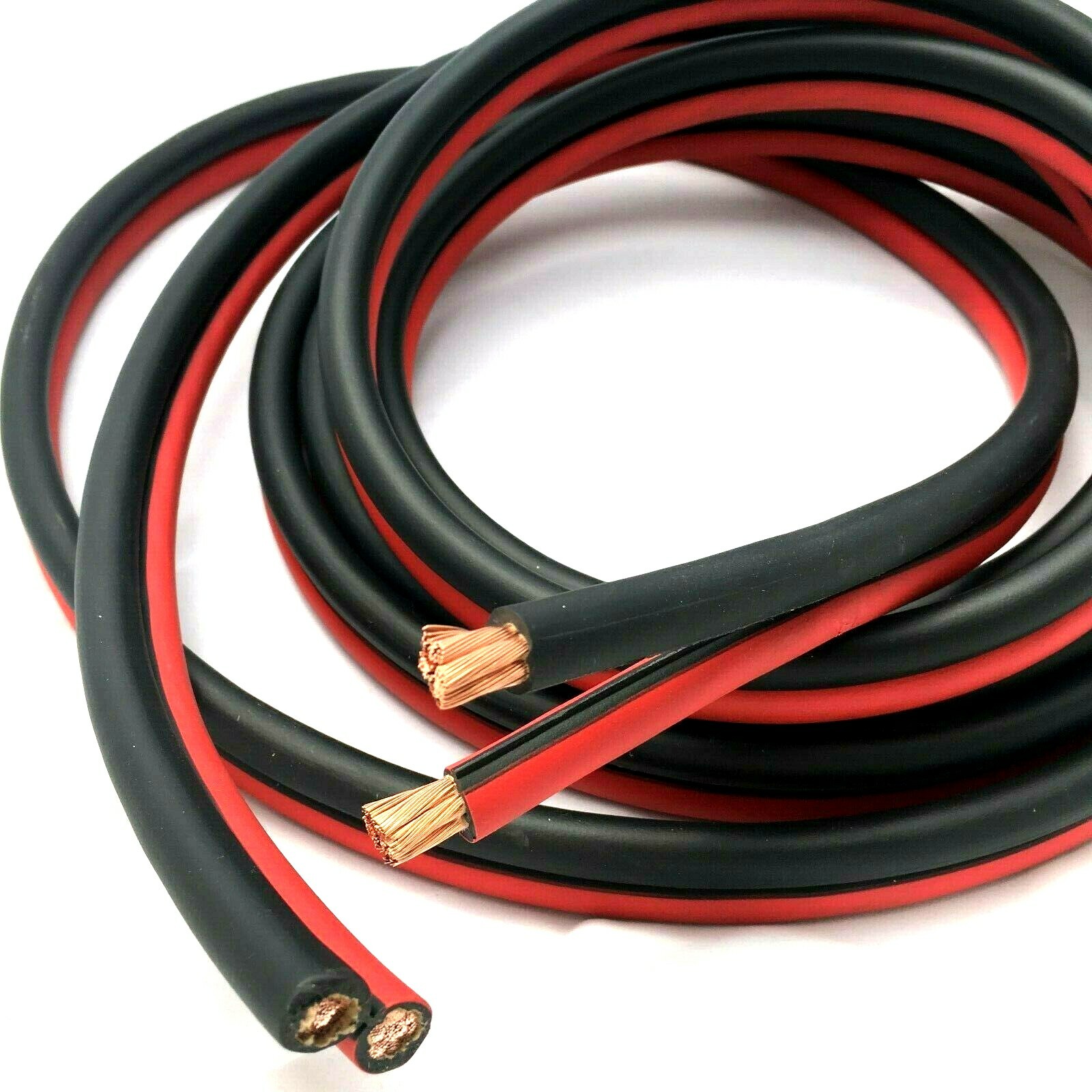 Battery Booster Jumper Cable Twin Wires Flexible Pure Copper 2 Gauge