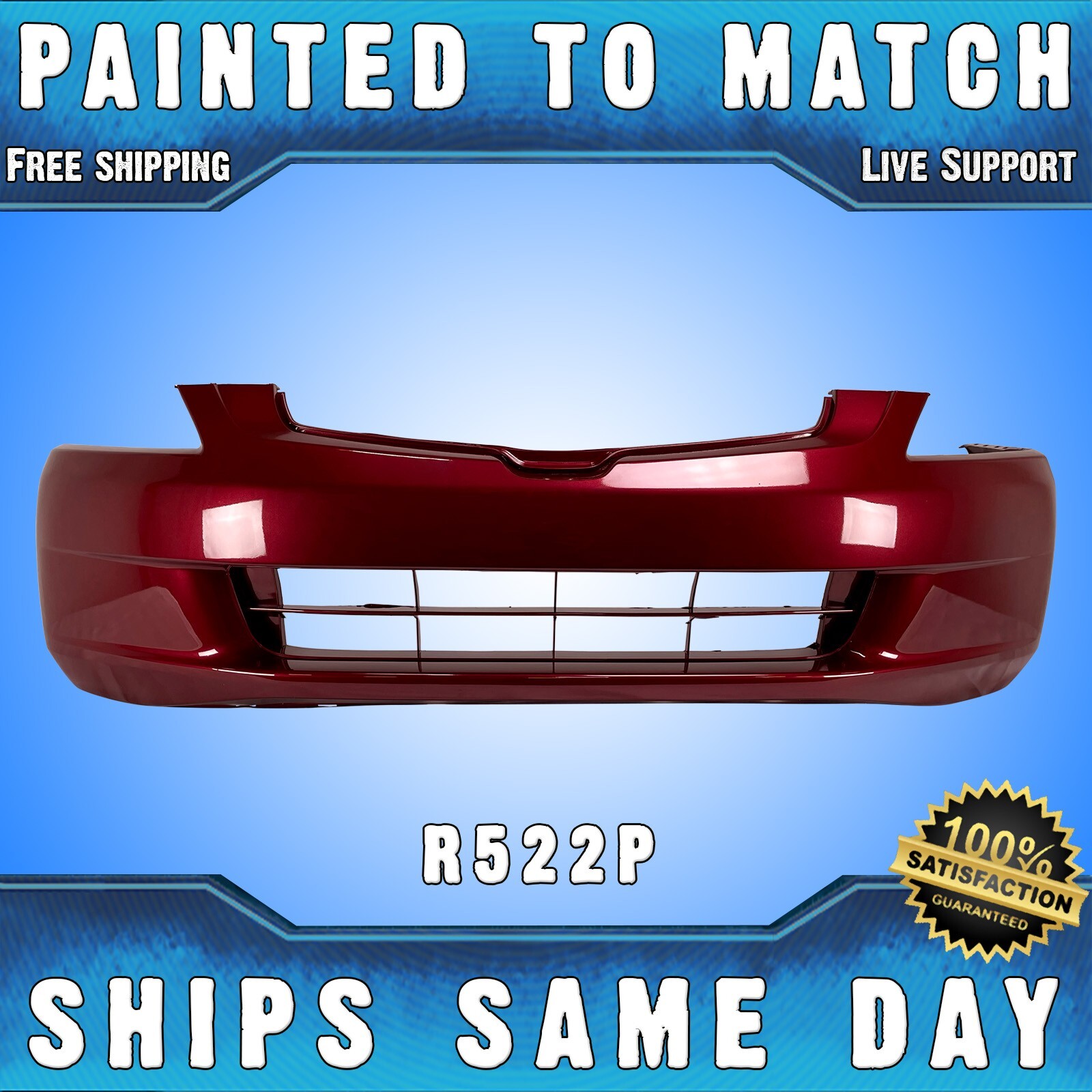 Cover Honda | New *painted R522p Redondo Red* Front Bumper