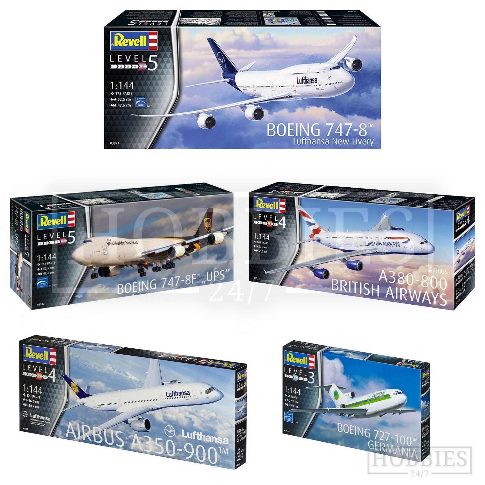 Revell Plane 1:144 Model Kits Boeing Airbus British Airways Revell Plane 1:144 Model Kits Boeing Airbus British Airways