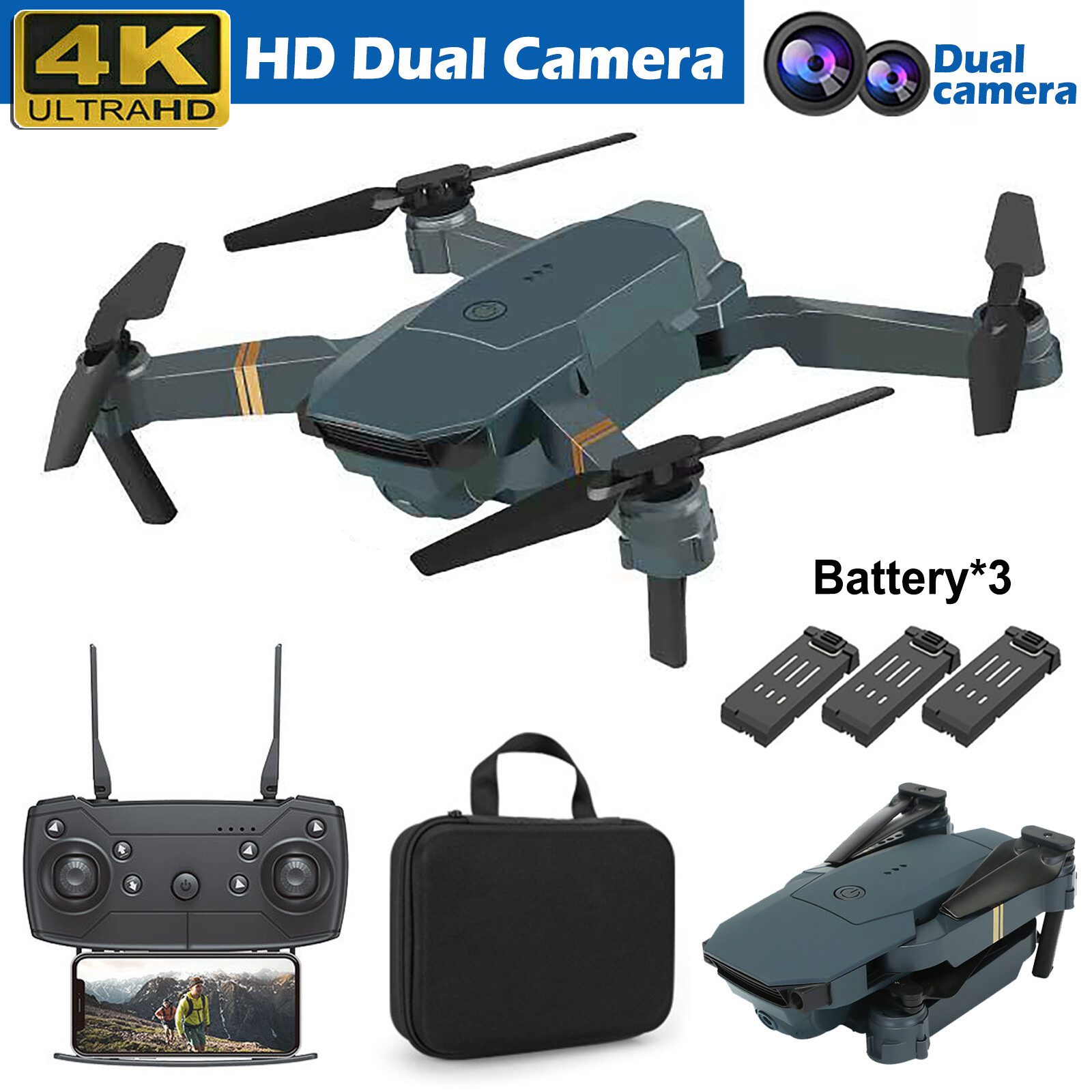 2024 Drone X Pro 4K HD Dual Camer