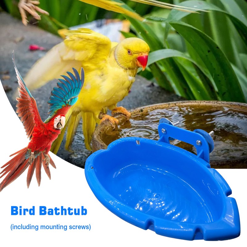 Water Feeder | Bird Bath Bowl For Cage Parrot Bath Box Bird Cagr ...