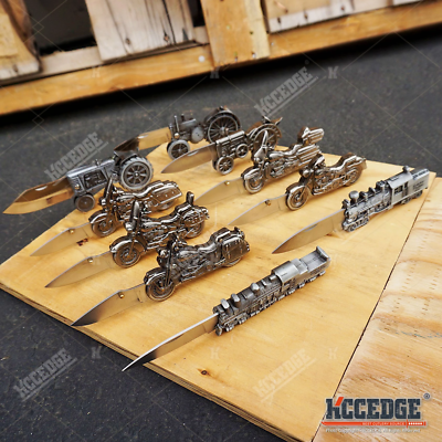 6" MANUAL OPEN EDC POCKET KNIFE MOTORCYCLE TRACTOR