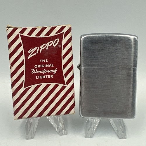 Vintage ZIPPO Lighter 1937-50 Pat 2032695 Plain Chrome CANDY STRIPE BOX NICEのeBay公認海外通販｜セカイモン