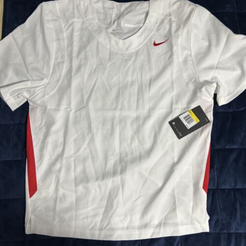Nike Lacrosse Jersey Mens S Red White V-neck Face Off Dri Nike Lacrosse Jersey Mens S Red White V-neck Face Off Dri