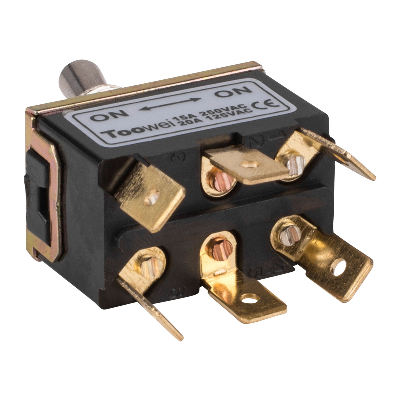 DPDT On/On Toggle Switch 6 Spade 20A 125VAC 2 Position 848864029825 | eBay