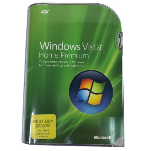 Microsoft Windows Vista Home Premium Full MS WIN 32 Bit DVD Microsoft Windows Vista Home Premium Full MS WIN 32 Bit DVD
