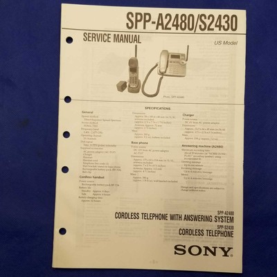 SONY SPP-A2480 SPP-S2430 SERVICE MANUAL ORIGINALのeBay公認海外通販｜セカイモン