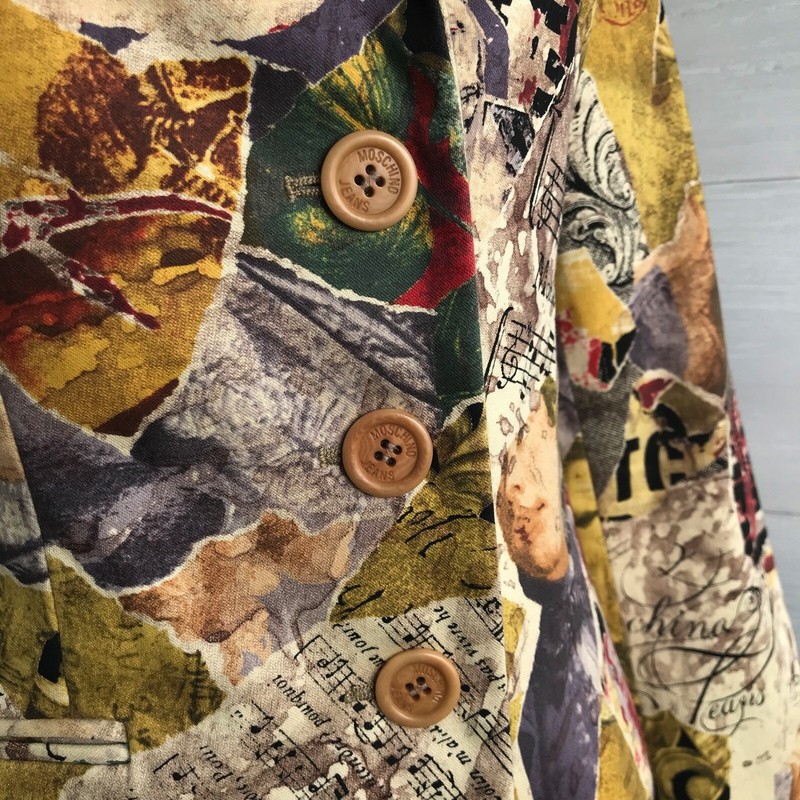 Moschino Jeans Classical Music abstract blazer jacket sz US 8 | EBG