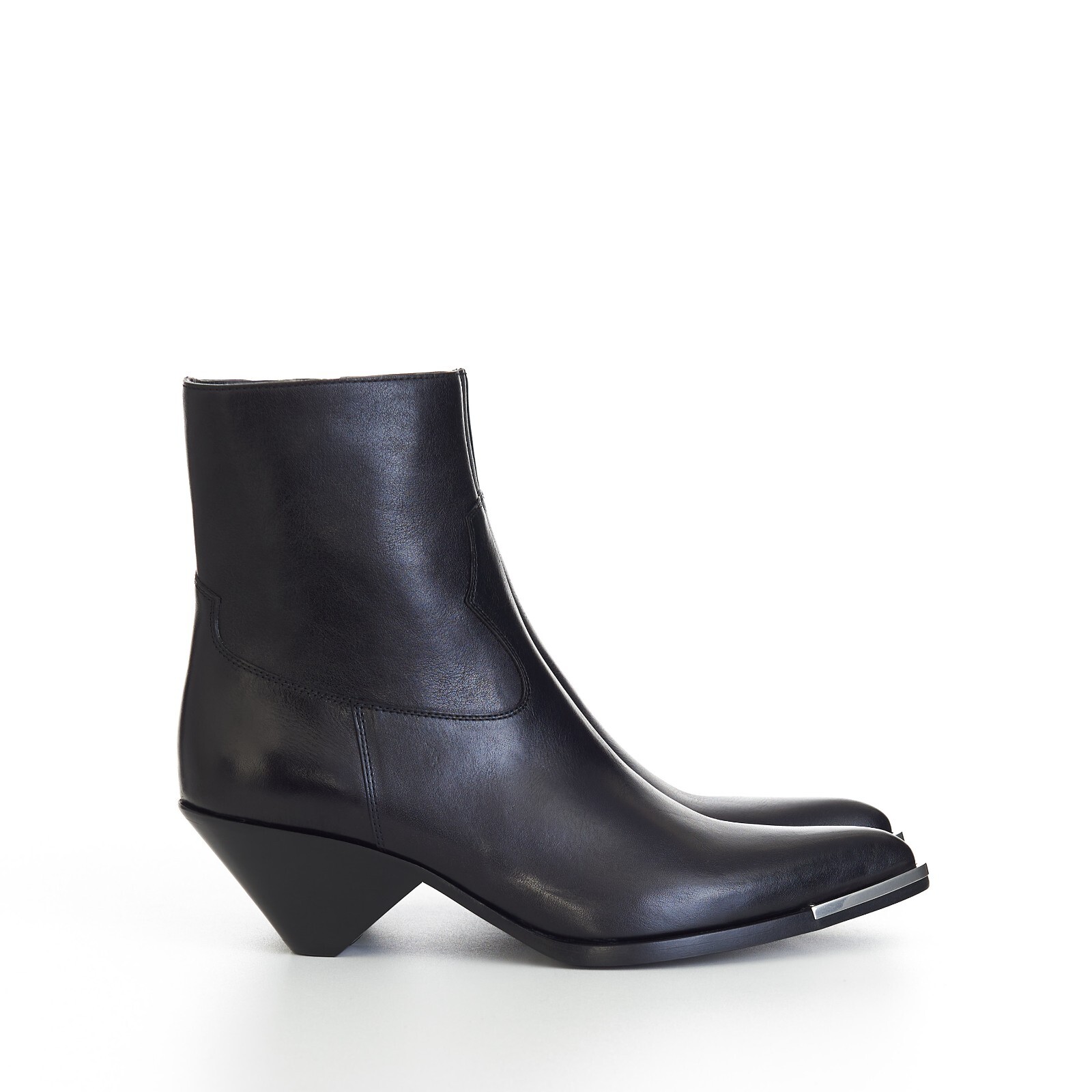 CELINE 1350$ Zipped Conique Boot With Metal Toe In Black CELINE 1350$ Zipped Conique Boot With Metal Toe In Black