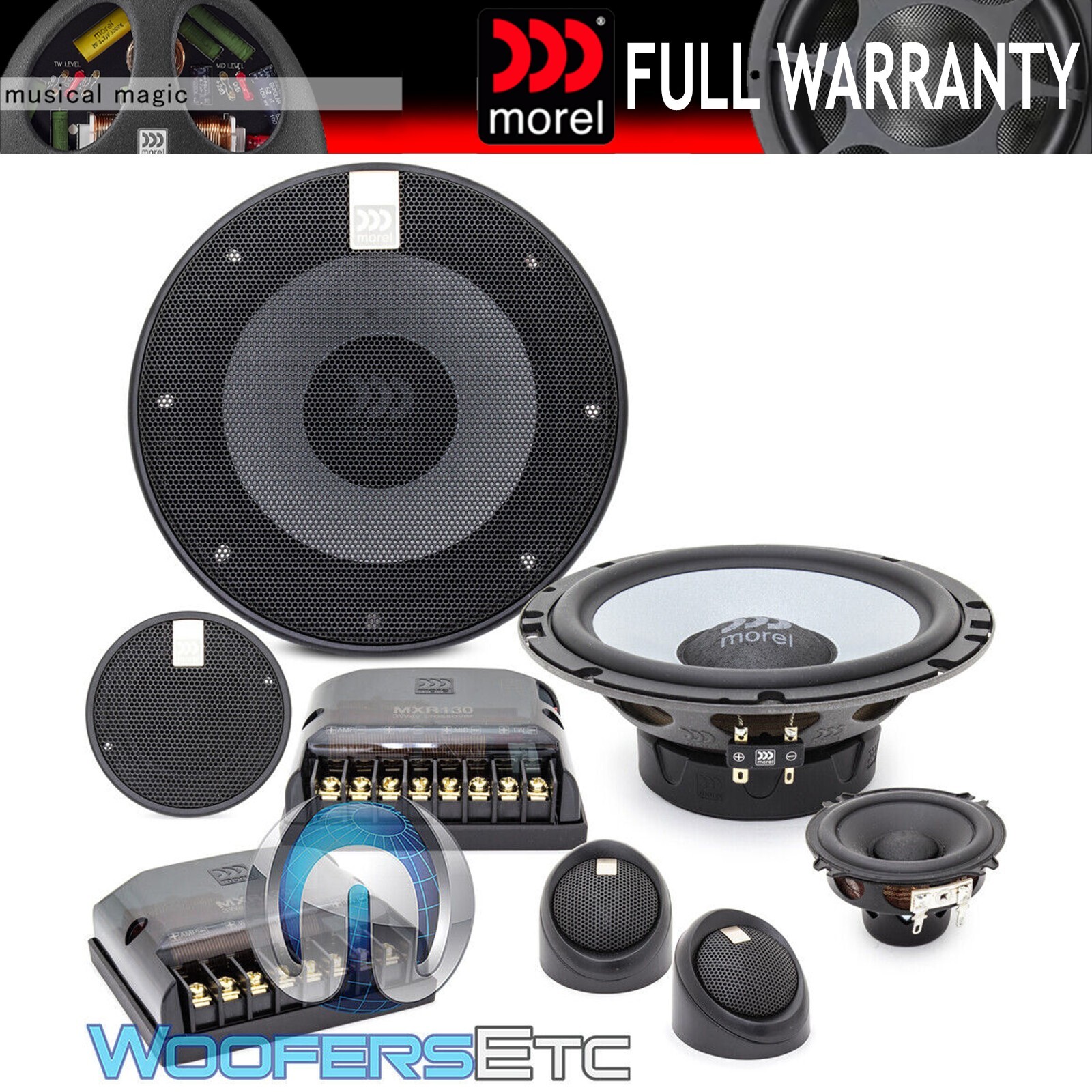 MOREL MAXIMO ULTRA 603 MKII 6.5" 3-WAY COMPONENT SPEAKERS TWEETERS ...