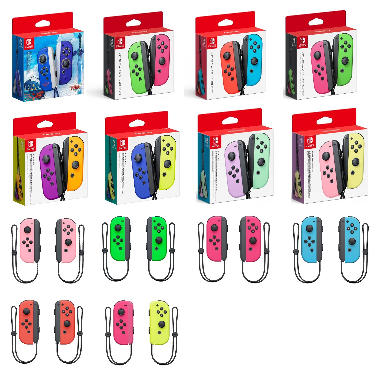 Official Nintendo Switch Joy Cons Wireless Controller Various Colors Available