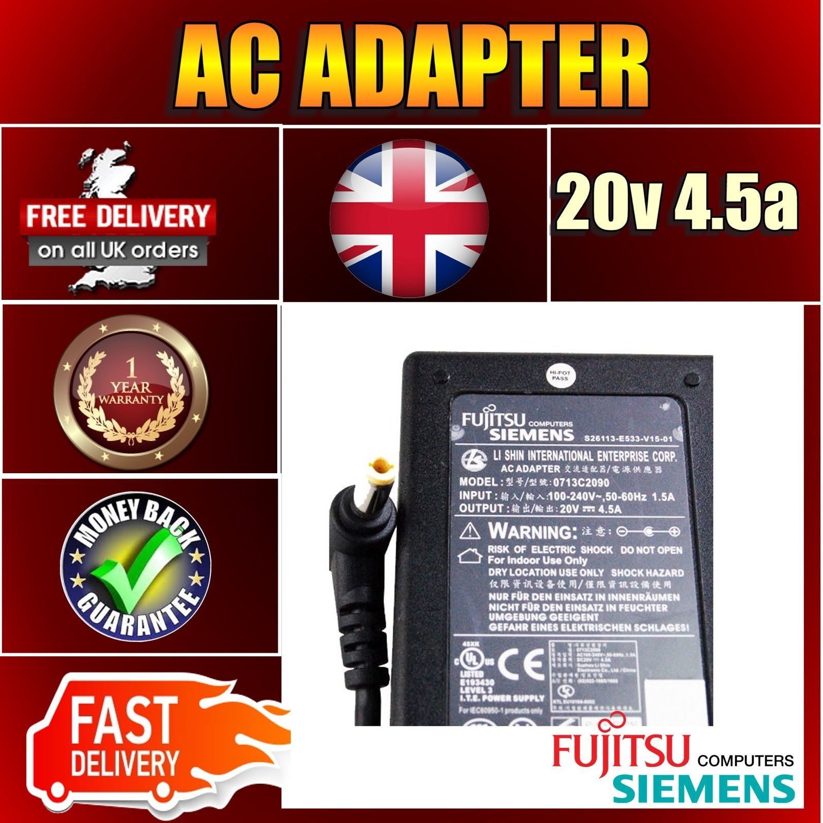 Fujitsu Laptop Power Adapters and Chargers for sale | eBay UK