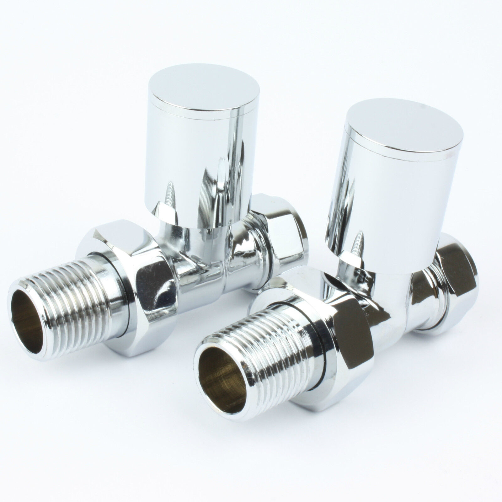 Chrome Radiator Towel Rail Radiator Minimalist Round Valves Straight ... Chrome Radiator Towel Rail Radiator Minimalist Round Valves Straight ...