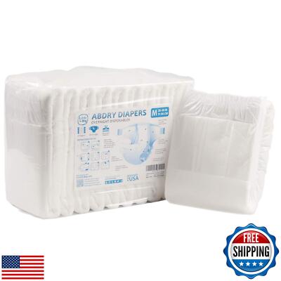 Littleforbig Adult Diaper 10 Pieces - ABDry New White Diapers (Medium ...