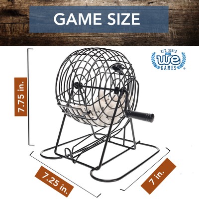 WE Games Grand Bingo Set, 8 in. Black