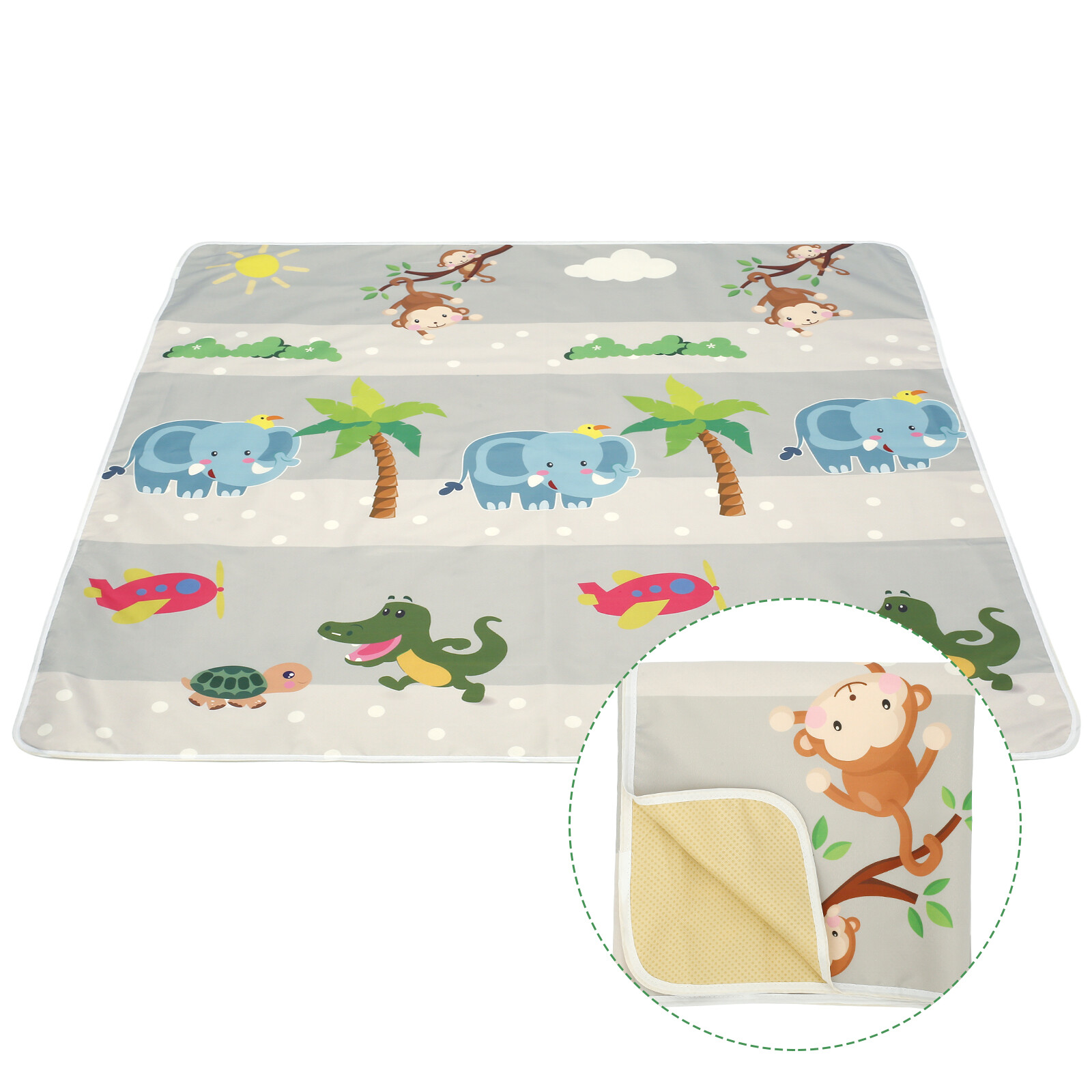 Baby Splash Mat Non-slip High Chair Feeding Mat Waterproof Baby Splat ...