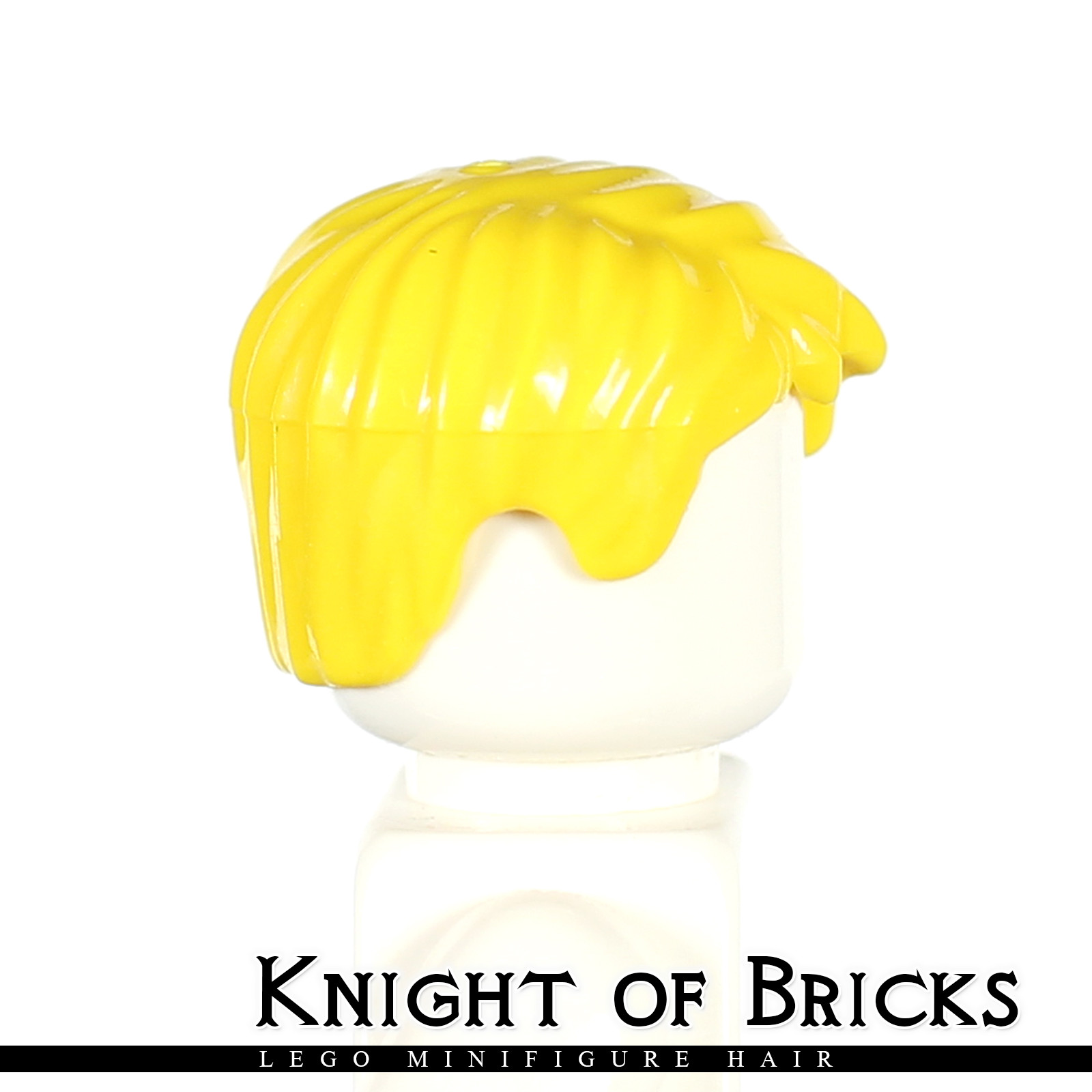 LEGO Minifigure Hair YELLOW 62810 Male Boy Short Tousled with Side Part ...