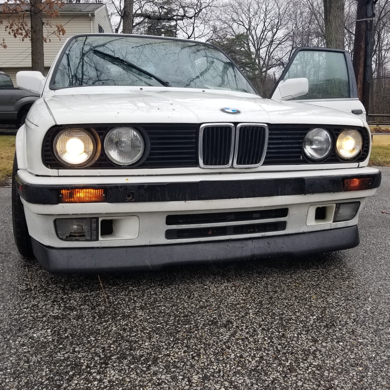 For 84-92 BMW E30 3-SERIES LOWER VALANCE VIP RG STYLE FRONT BUMPER LIP ...