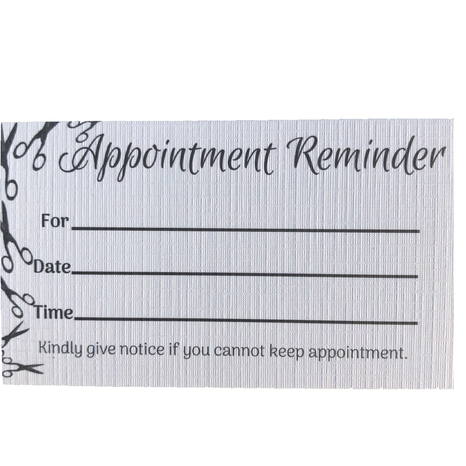 Printable Appointment Reminder Cards