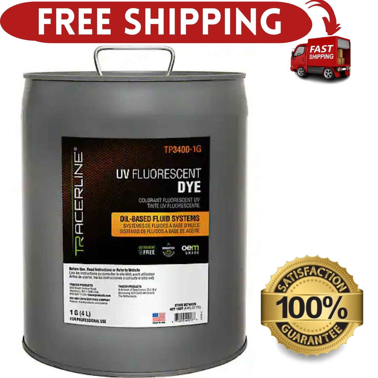 Tracer Products Uv Fluorescent Dye Oil Based Fluid Systems 1gl Tp3400 ...