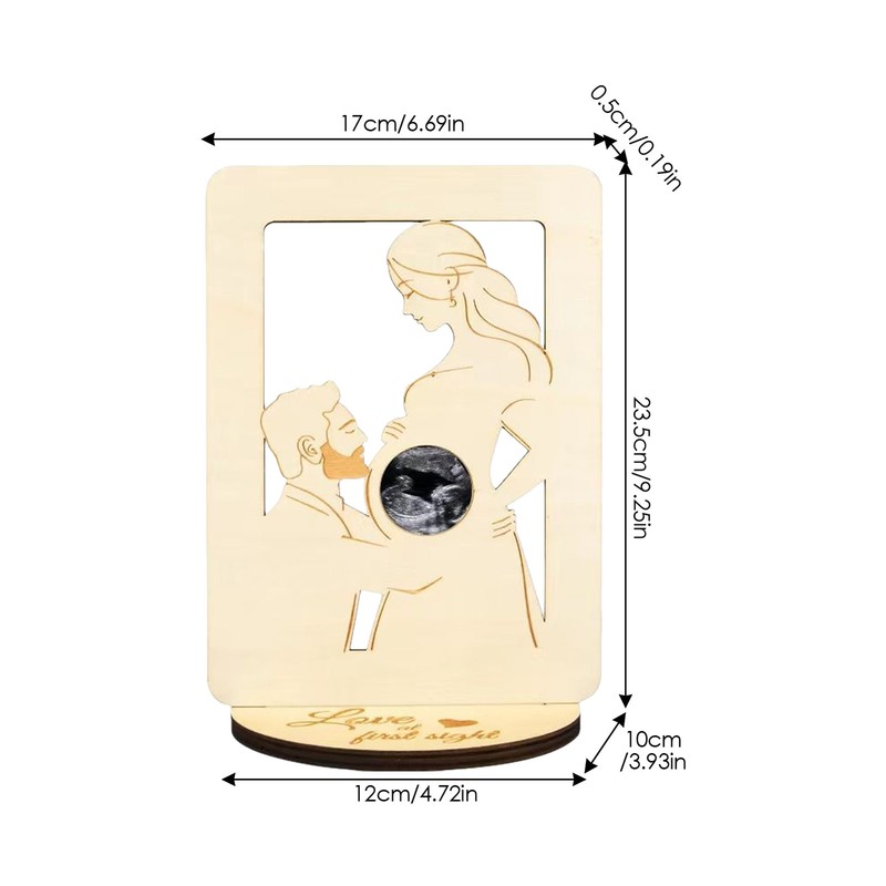 Baby Ultrasound Picture Frames Pregnant Mother Shape Sonogram Keepsake ...