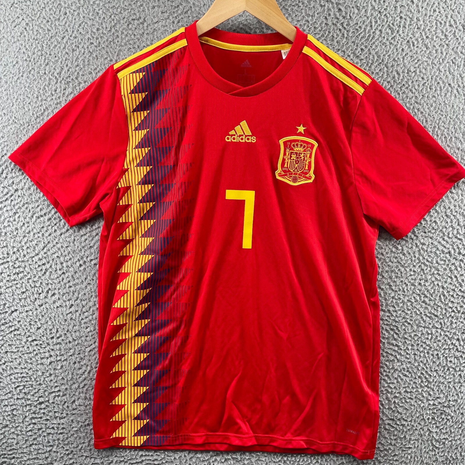 Adidas Spain National Team Morata #7 Football Soccer Jersey Adidas Spain National Team Morata #7 Football Soccer Jersey