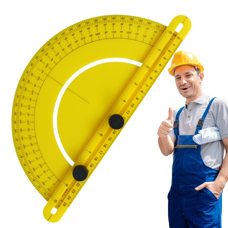 12 Inches 180° Semi-Circular Protractor Angle Finder Arm Measuring G ...