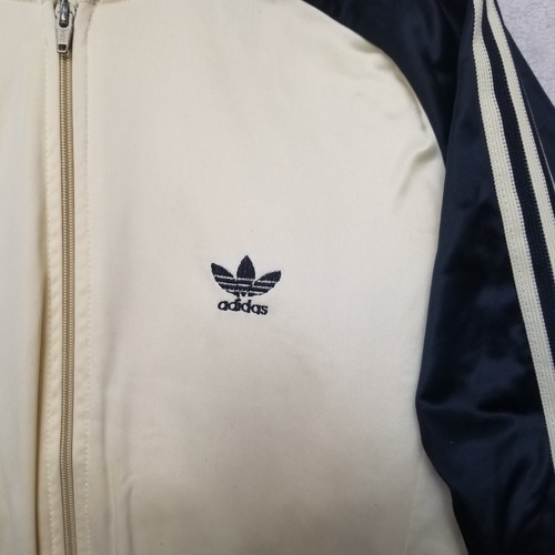 Vtg 80’s ADIDAS ATP Keyrolan 3 Stripes Full Zip Track Jacket Cream Navy USA SZ LのeBay公認海外通販｜セカイモン