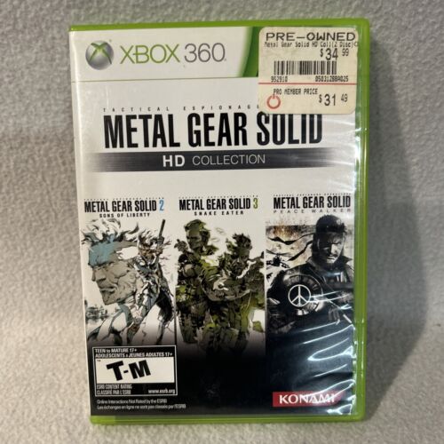 Metal Gear Solid HD Collection Xbox 360 Konami MGS Tested CIB 83717301325 eBay