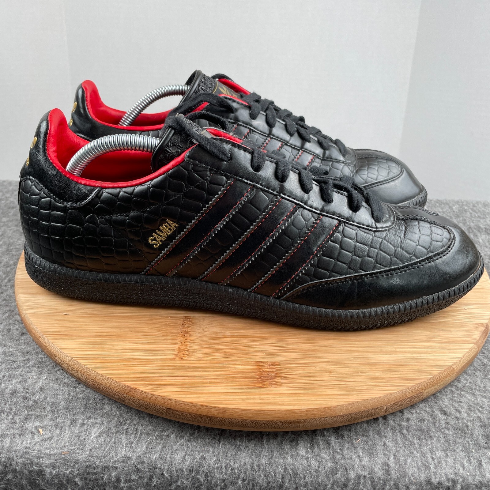 Adidas Samba 80 Black Schwarz Crocodile 677588 Men's Size Adidas Samba 80 Black Schwarz Crocodile 677588 Men's Size