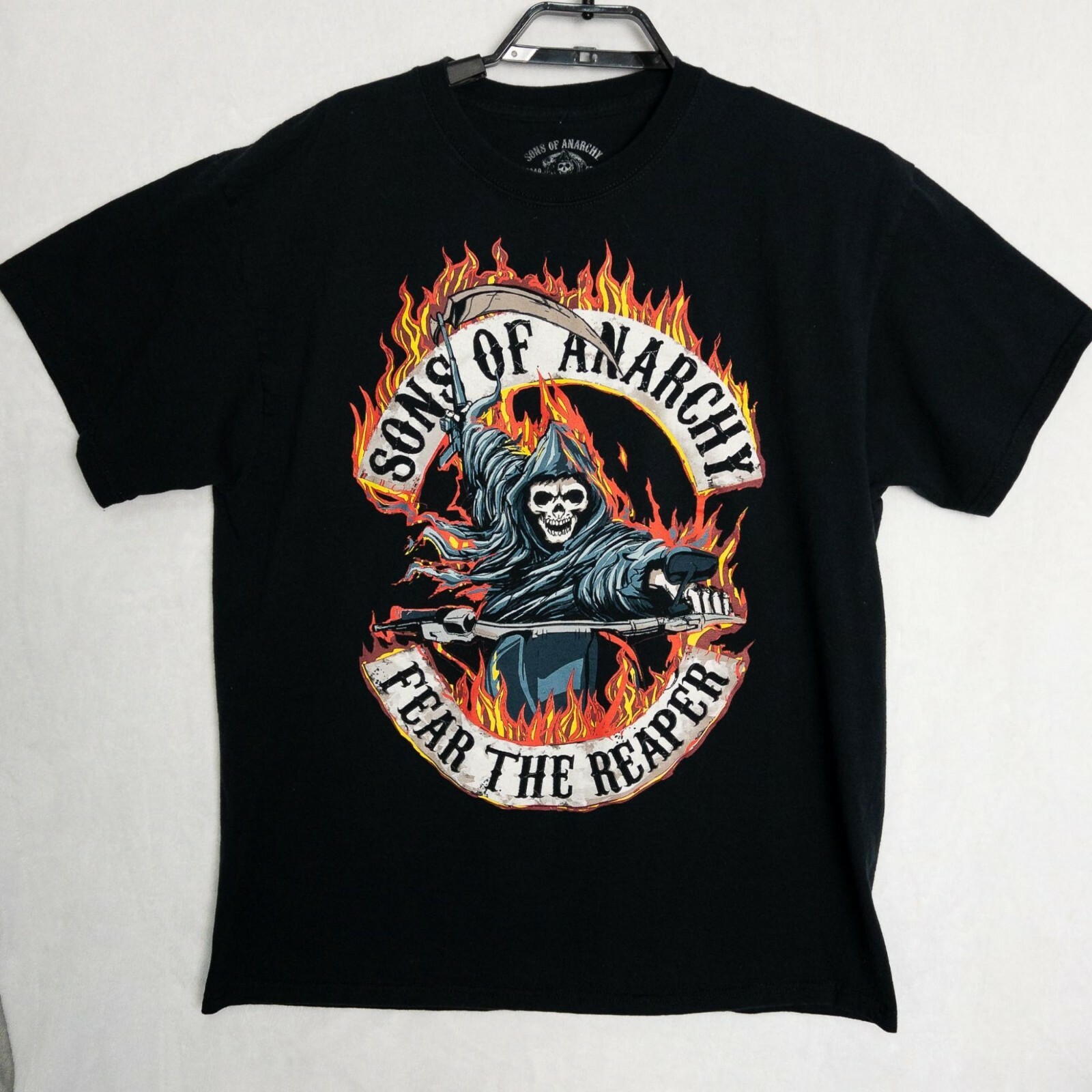 Sons Of Anarchy T Shirt Fear The Reaper Graphic Short Sleeve Black Mens XL eBay